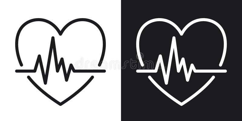 Vector Illustration Ecg Black White Stock Illustrations – 1,436 Vector ...