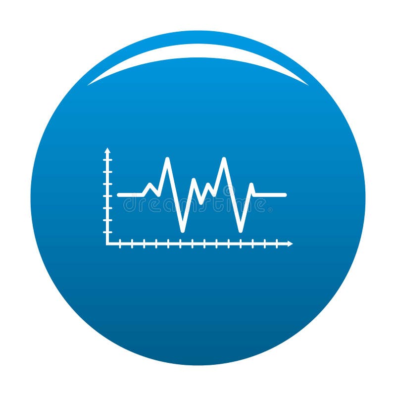 Cardiogram Icon Vector Blue Stock Vector - Illustration of medical ...