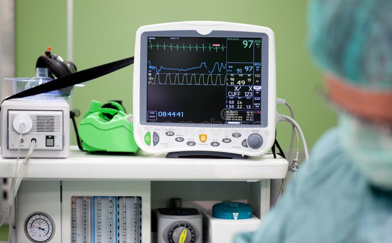 Cardiogram monitor surgery stock photo. Image of monitor - 26876224