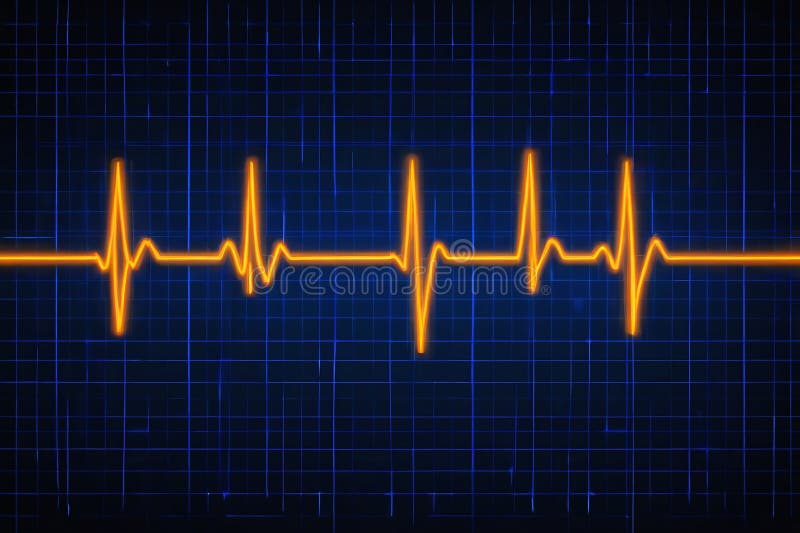 Cardiogram, Pulse Line with Heart Shape Stock Illustration ...