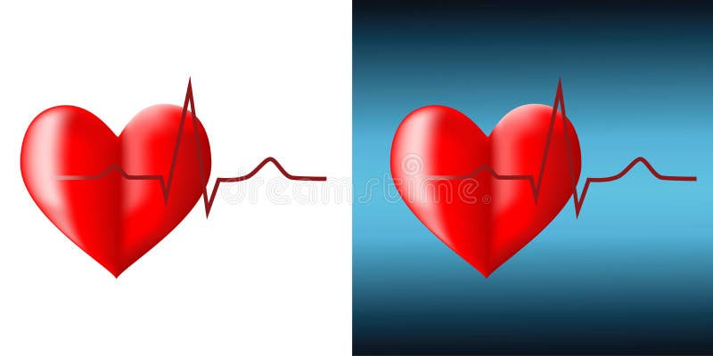 Cardiograma. Esquema Del Análisis Del Corazón Imagen de archivo ...