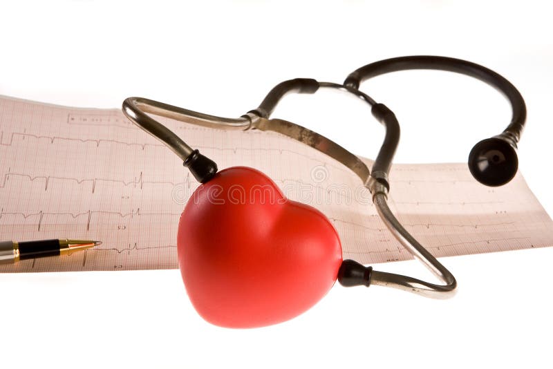 Cardiograma foto de archivo. Imagen de pulso, estetoscopio - 5793006