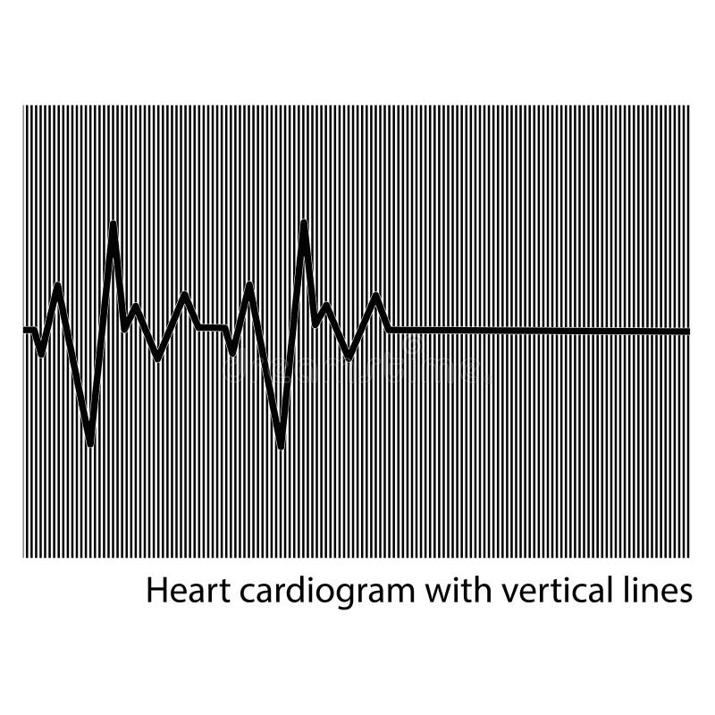 Cardiogramma Nero Del Cuore Illustrazione Vettoriale - Illustrazione di ...