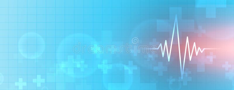Cardiograph Medical Blue Banner for Research and Cure Stock Vector ...