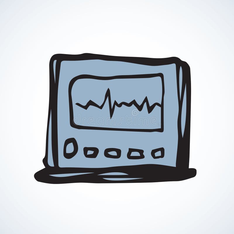 Cardiograph. Vector Drawing Stock Vector - Illustration of diagnostic ...