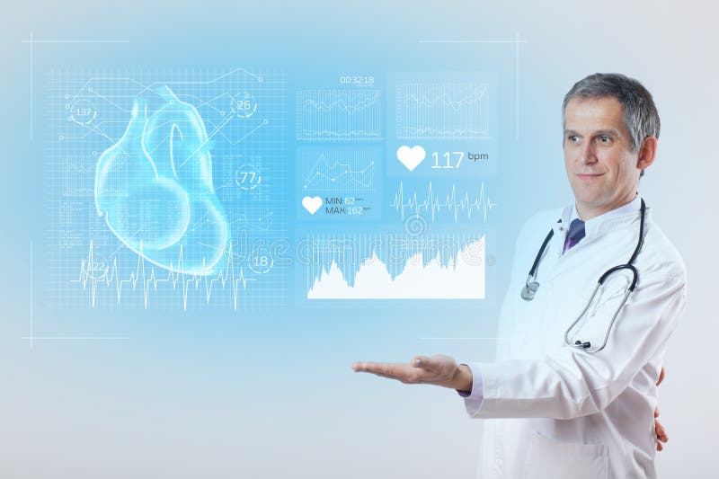Cardiologist Presenting the Research Results Stock Image - Image of ...