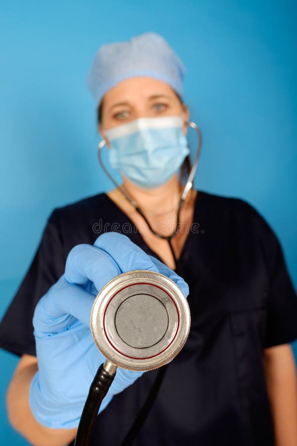 Cardiologist with a Stethoscope with the Chest Piece Showing To the ...
