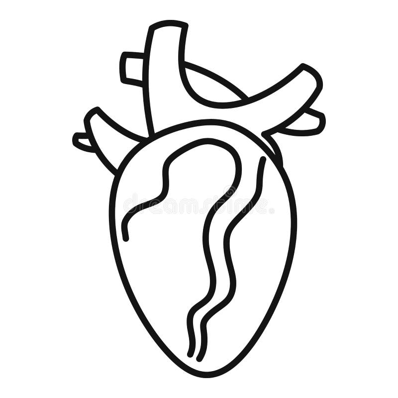 Cardiology Human Heart Icon, Cartoon Style Stock Vector - Illustration ... Cardiology Human Heart Icon, Cartoon Style Stock Vector - Illustration ...