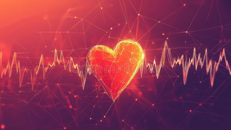Cardiology Simulation of Heart Monitor Stock Illustration ...