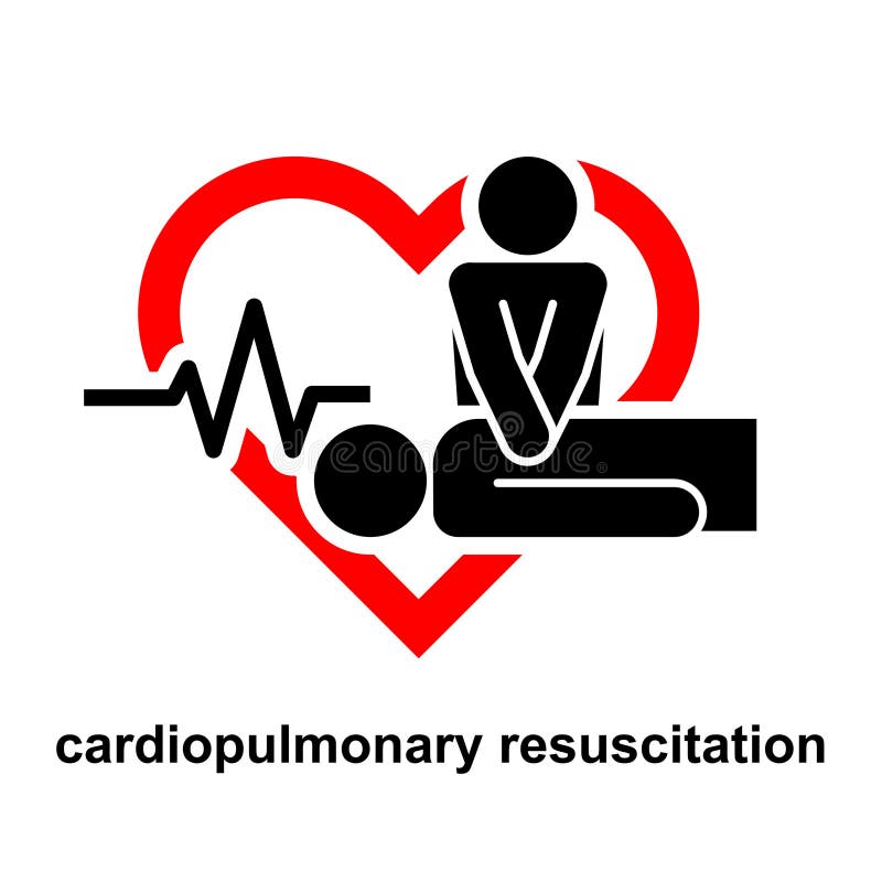 Cardiopulmonary Resuscitation Cpr Icon Isolated On White Background
