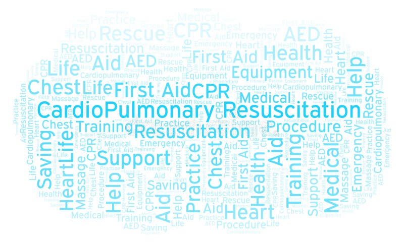 CardioPulmonary Resuscitation Word Cloud, Made with Text only. Stock ...