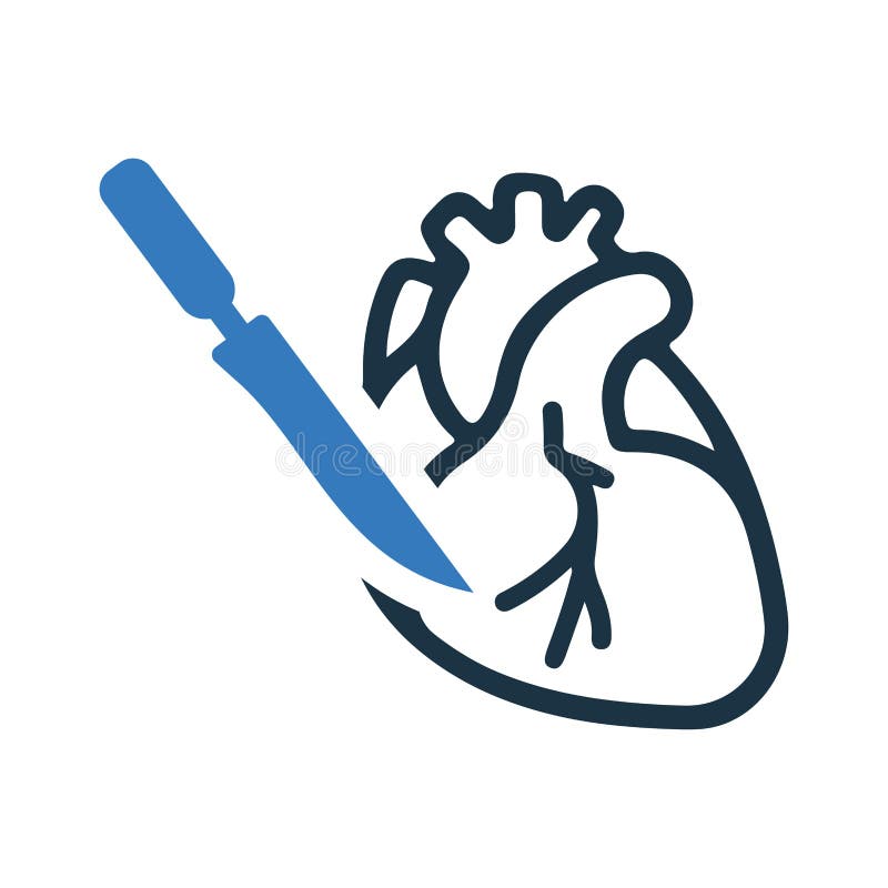 Cardiothoracic Surgery, Heart Surgery Icon. Black Vector Graphics Stock ...