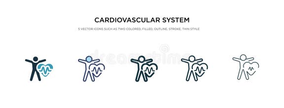 Cardiovascular System Icon in Different Style Vector Illustration. Two ...