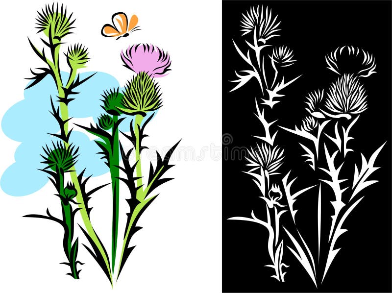 Cardo ilustración del vector. Ilustración de cubo, oficina - 8485201