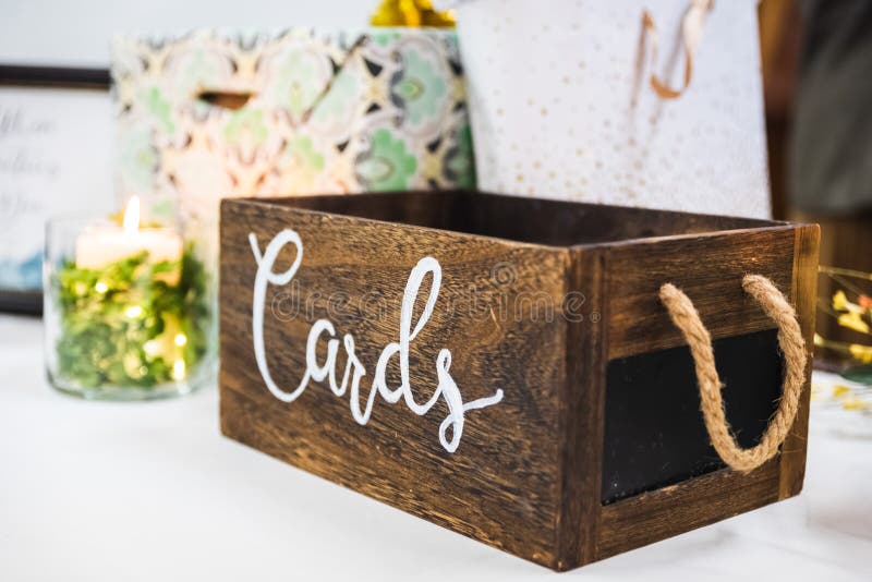 Cards Box at Wedding Reception Stock Photo - Image of wedding ...