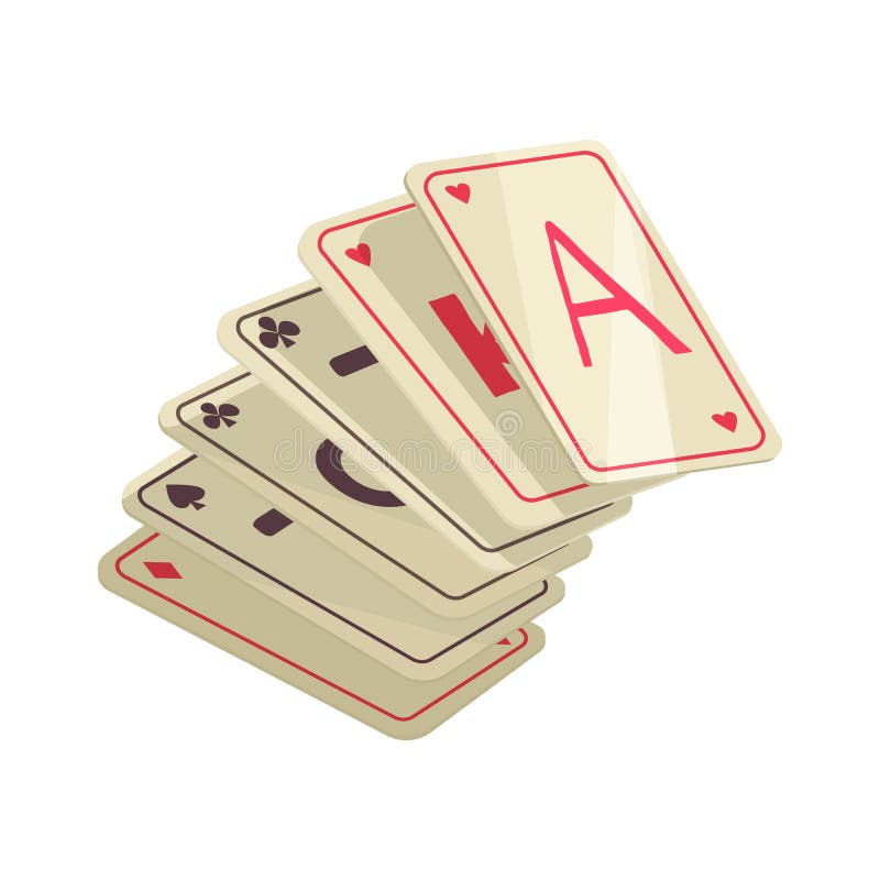 Cards Cartoon Illustration stock vector. Illustration of gamble - 275203037