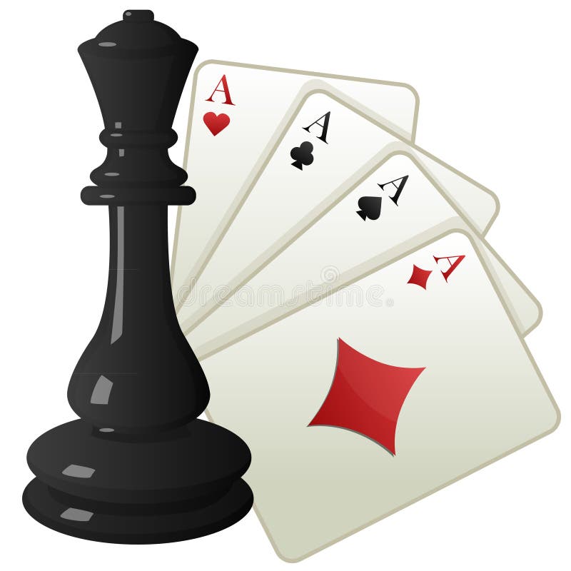 Cards and chess stock vector. Illustration of vector - 19532811