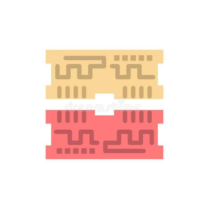 Cards, Component, Computer Flat Color Icon. Vector Icon Banner Template Stock Vector ...