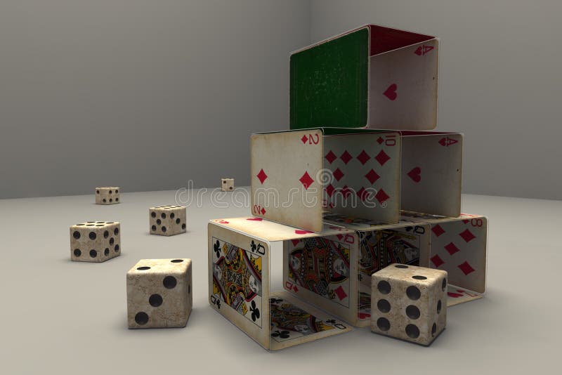 Cards and dies stock illustration. Illustration of jack - 4282571