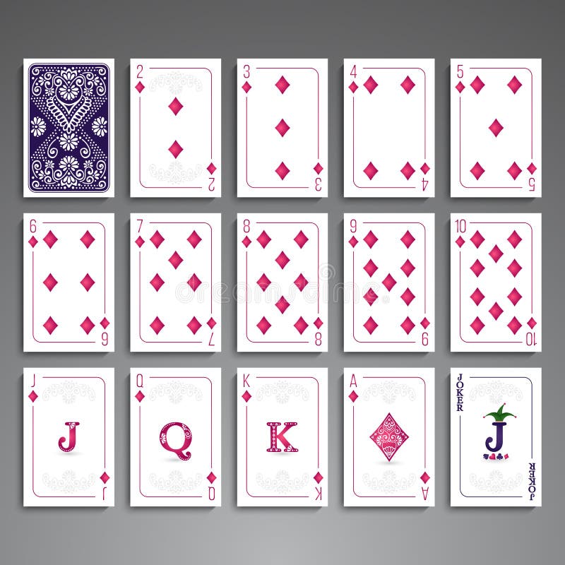 Cards full set stock vector. Illustration of four, flush - 101123856