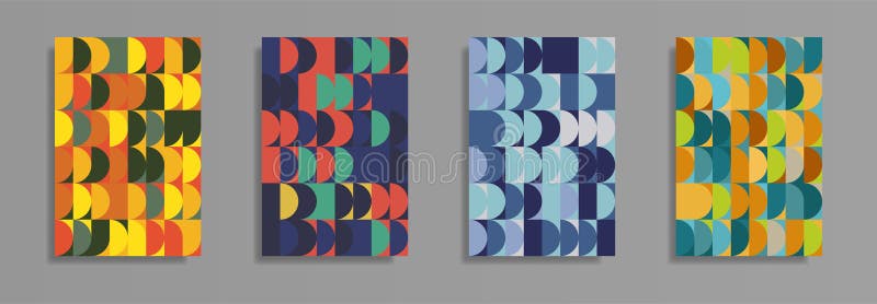 Cards with Geometric Pattern Set 7 Stock Vector - Illustration of ...