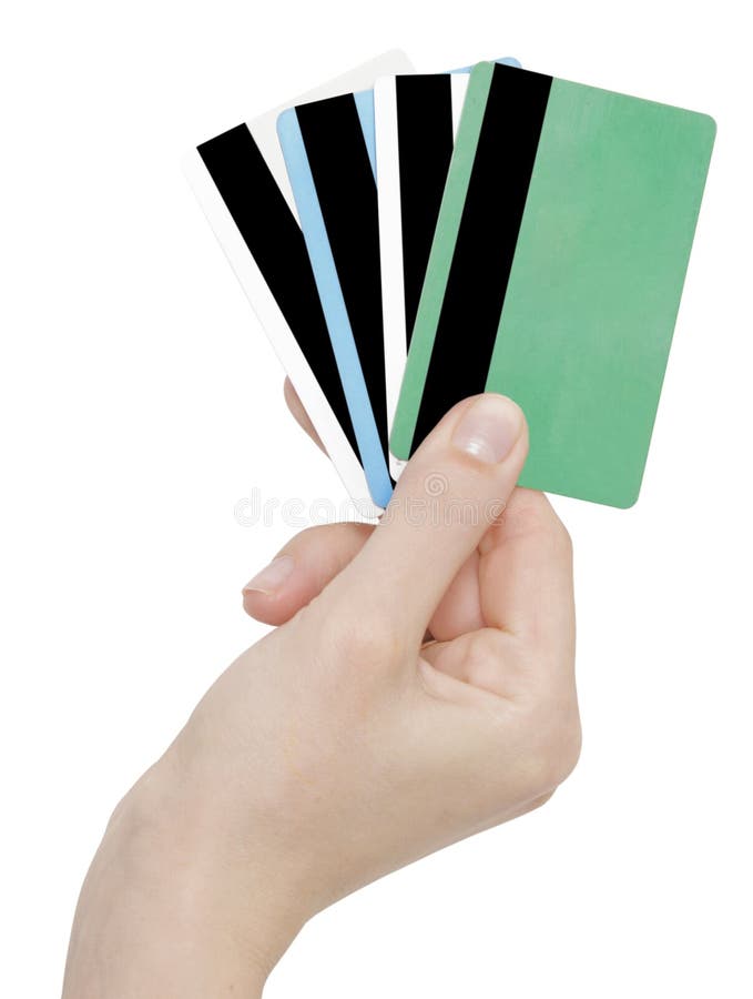Cards in a hand stock image. Image of credit, charge - 17710085
