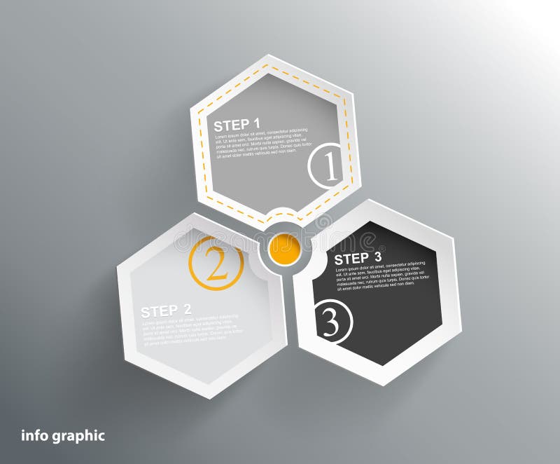 3 Cards with Numbers and Place for Your Text. Stock Vector ...