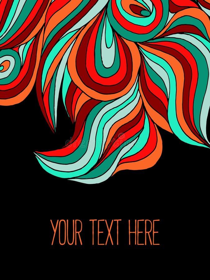 Cards with Pattern, Abstract Waves Texture. Colorful Sea Background ...