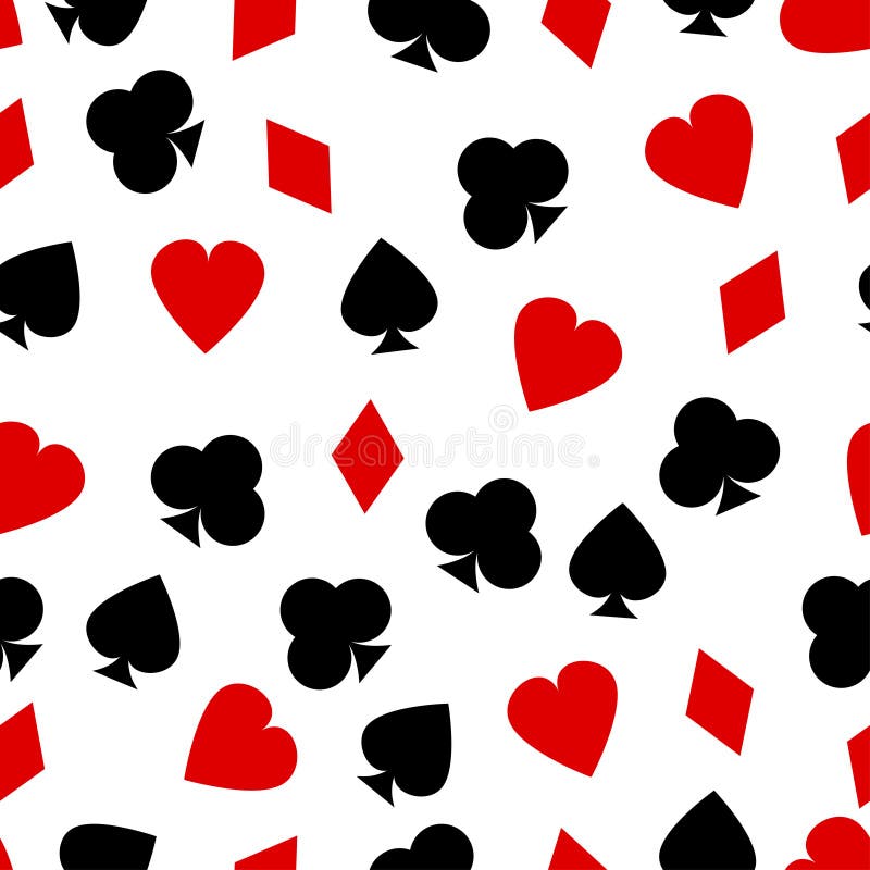 Cards suits pattern stock vector. Illustration of club - 41596815