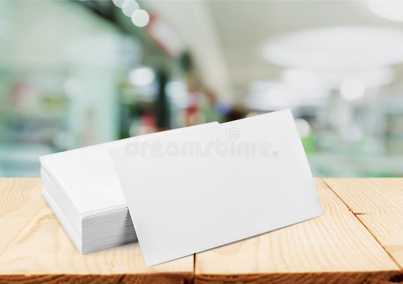 Cards on table stock image. Image of blank, brown, communication ...