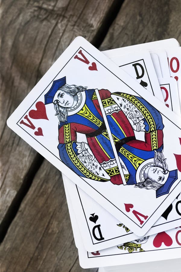 Cards on a table stock image. Image of amusement, sign - 122368711