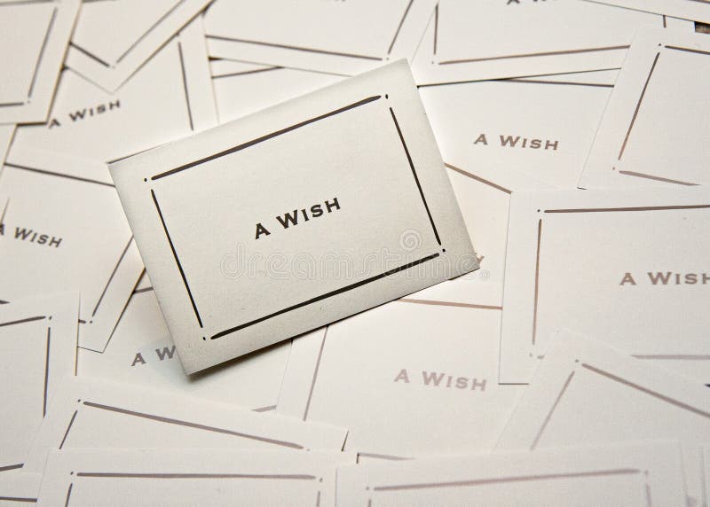 Cards with the Words a Wish Written on Them in a Sacattrered Pattern ...