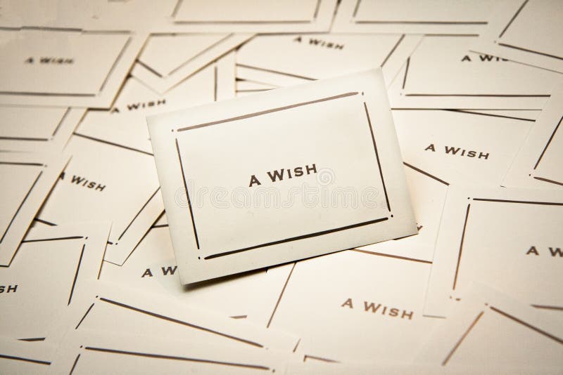 Cards with the Words a Wish Written on Them in a Sacattrered Pattern ...