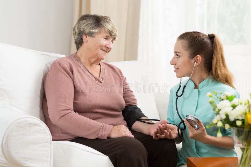 Care Assistant in Nursing Home Stock Image - Image of nurse, caregiver ...