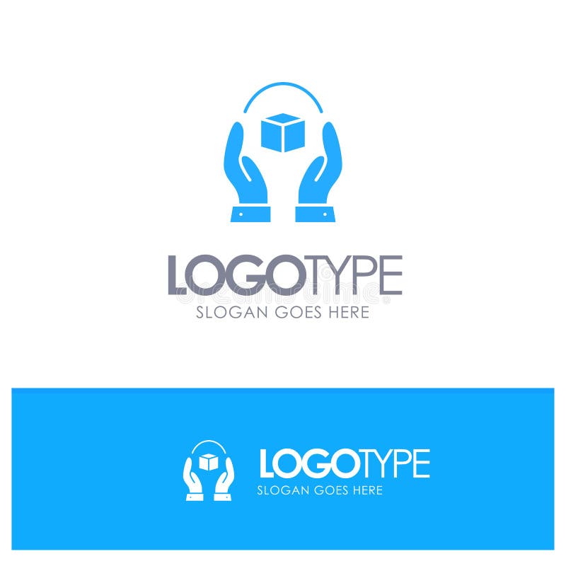 Care, Caring, Handle, Product, Responsibility Blue Solid Logo with ...