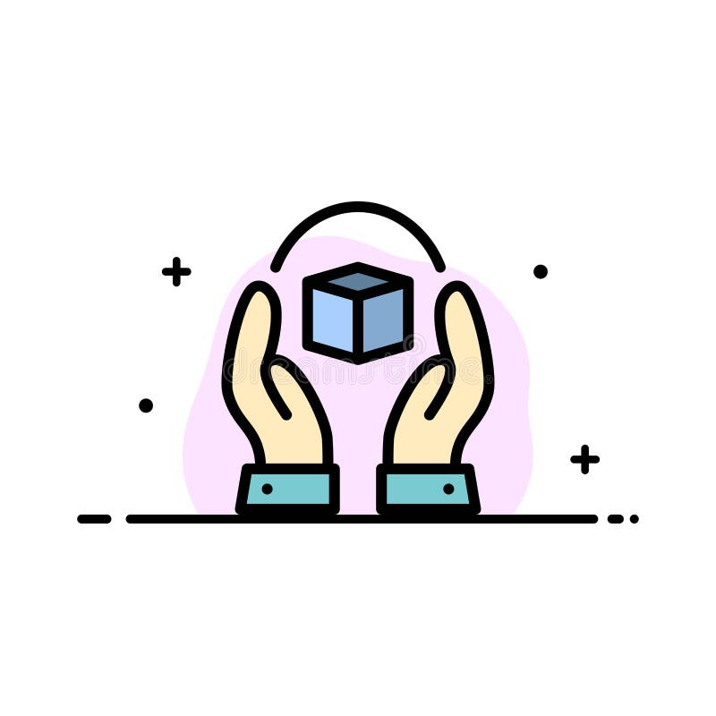 Care, Caring, Handle, Product, Responsibility Business Flat Line Filled ...