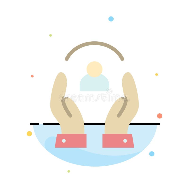 Care, Caring, Human, People, Protection Abstract Flat Color Icon ...