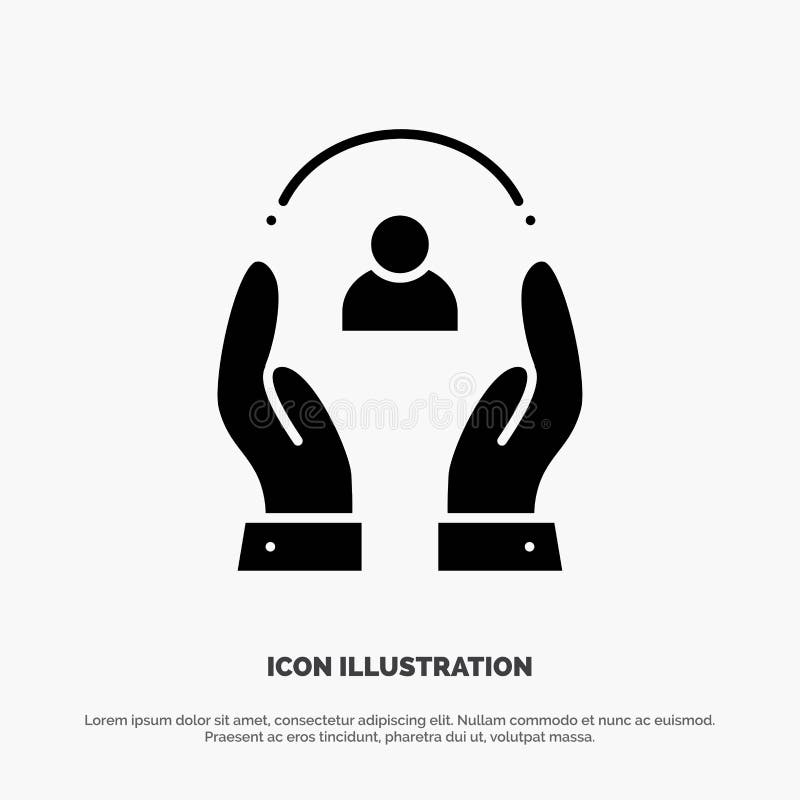 Care, Caring, Human, People, Protection Solid Glyph Icon Vector Stock ...