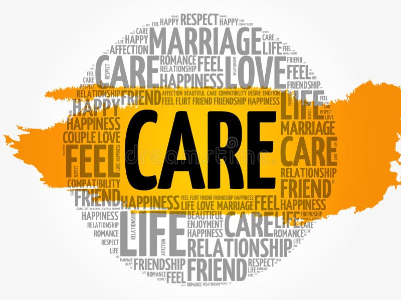 CARE Circle Word Cloud Collage Stock Illustration - Illustration of ...