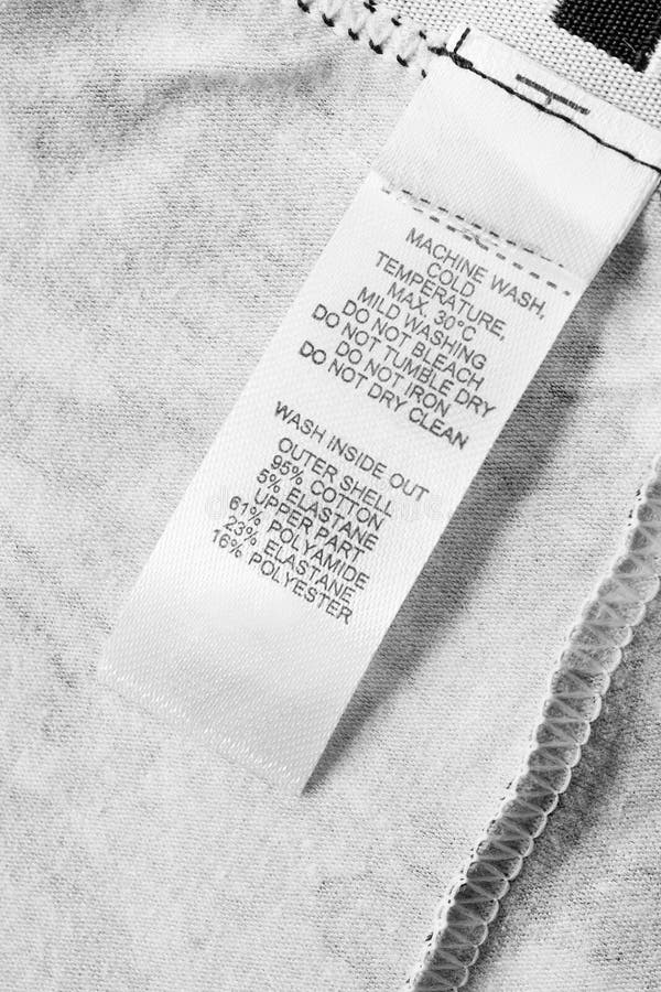 Care and composition label stock image. Image of synthetics - 249856717