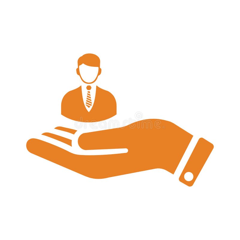 Care, Customer, Help, Hold Icon. Orange Vector Design Stock Vector ...