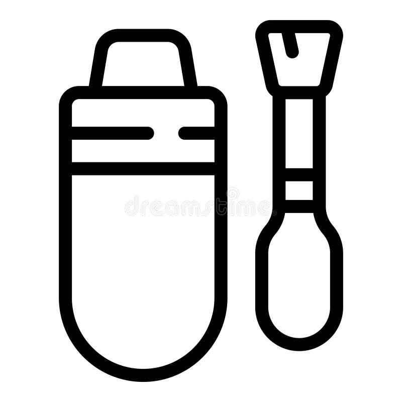Care Face Brush Icon Outline Vector. Body Lash Stock Vector ...