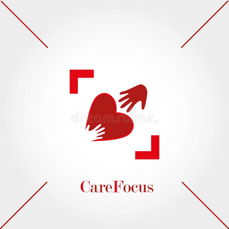 Care Focus, Logo Template, Hands and Heart, Vector Illustration Stock ...