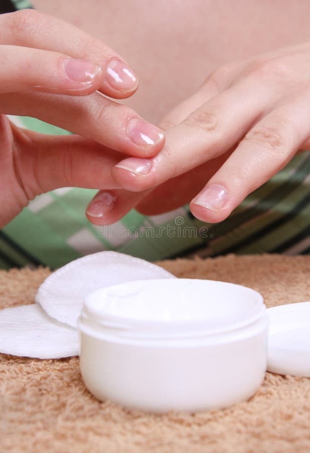 Care of hands stock image. Image of skin, clean, cream - 4494527