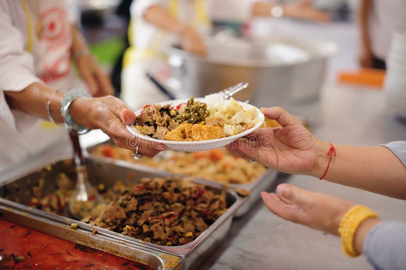Care and Care for Homeless People - Help with Food Donations Stock ...