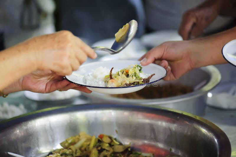 Care and Care for Homeless People - Help with Food Donations Stock ...