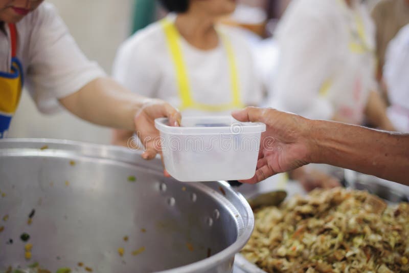 Care and Care for Homeless People - Help with Food Donations Stock ...