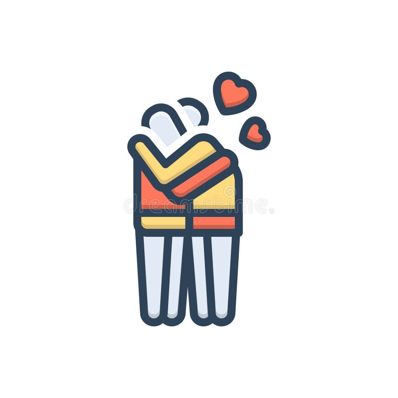 Color Illustration Icon for Care, Empathy and Feeling Stock ...