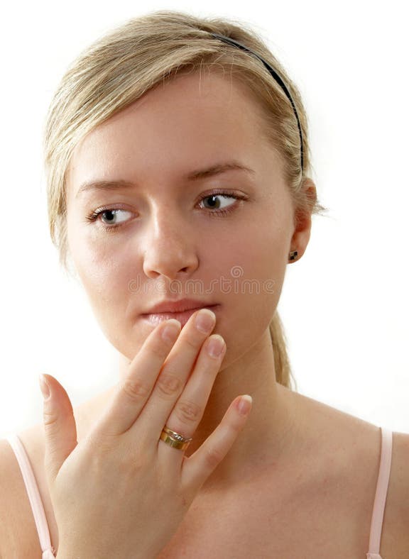 Care of lips stock image. Image of shoulder, applying - 2192301