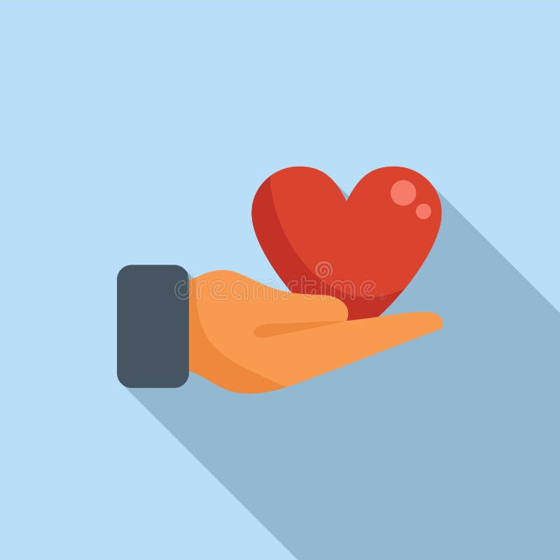 Care Love Hand Icon Flat Vector. Person Coping Skills Stock ...